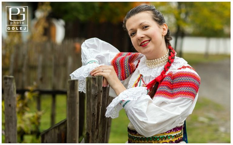 A Happy Modern Couple Wearing Slovak Traditional Dress (Kroj)