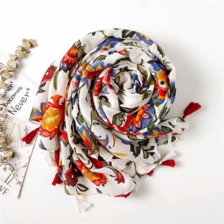 Czech, Moravian and Slovak Pattern Inspired Folk Scarf | Tres Bohemes