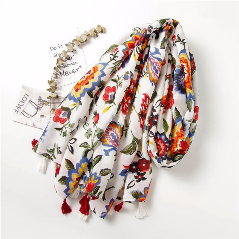 Czech, Moravian and Slovak Pattern Inspired Folk Scarf | Tres Bohemes